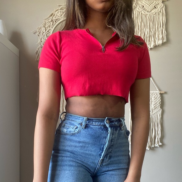Hollister | Tops | Cropped Zipper Top | Poshmark